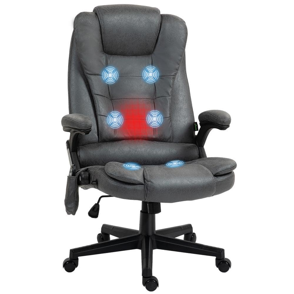 HOMCOM 6 Point Vibrating Massage Office Chair with Lumbar Heat 921 ...