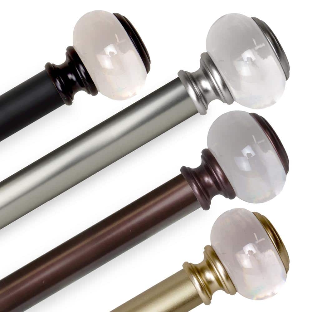 EMOH 1 Inch Dia 48-84" Adjustable Coat Single Curtain Rod in Bronze H100-58-489 - The Home Depot