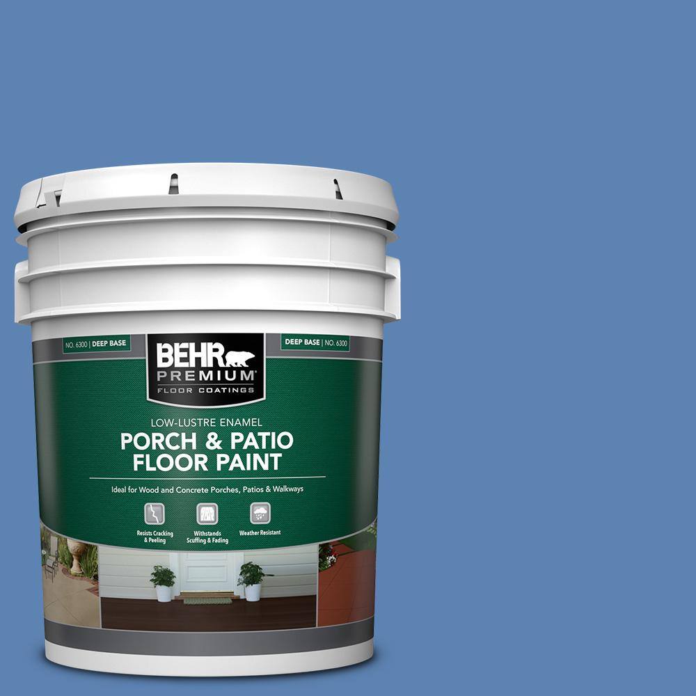 BEHR PREMIUM 5 gal. #PPU15-06 Neon Blue Low-Lustre Enamel Interior ...