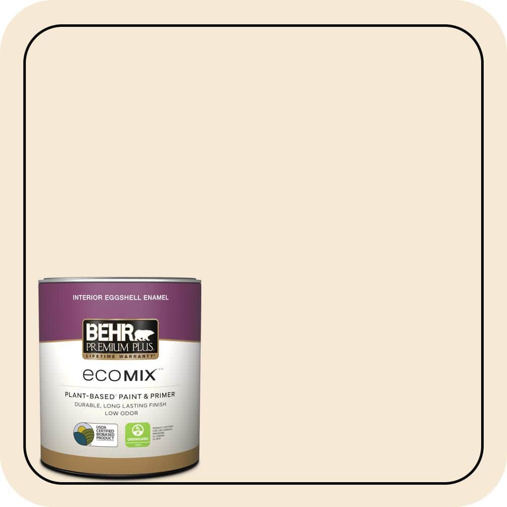 BEHR PREMIUM PLUS 1 qt. #BXC-14 Water Chestnut Eggshell Enamel EcoMix ...