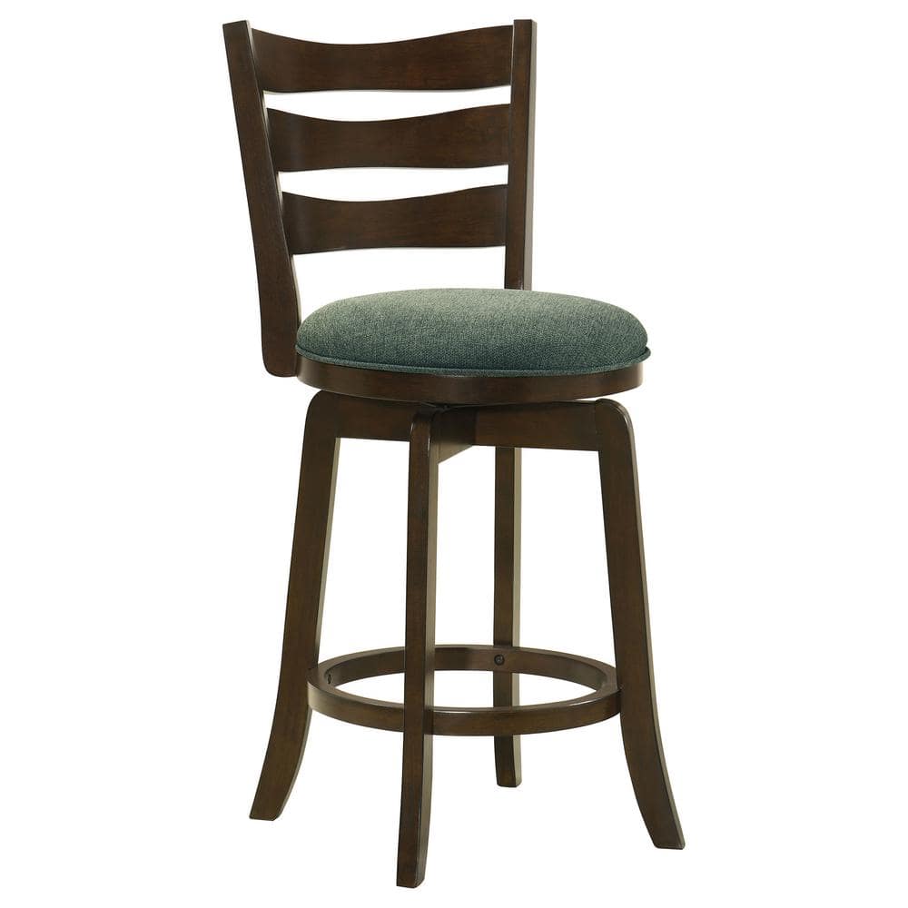 Coaster Murphy 26 in. Dark Cherry and Hunter Green Ladder Back Wood ...