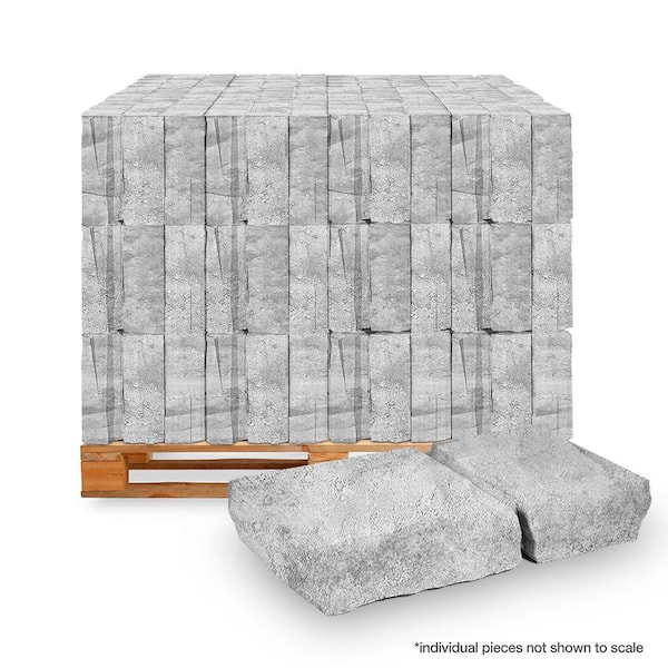 Pavestone Ladera 16 in. x 8 in. x 3 in. Greystone Concrete Retaining ...