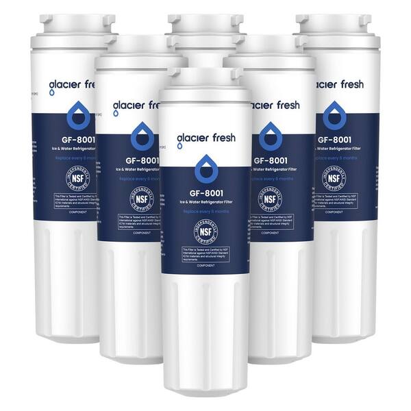 GLACIER FRESH Refrigerator UKF8001 Water Filter for Whirlpool 6-Pack ...