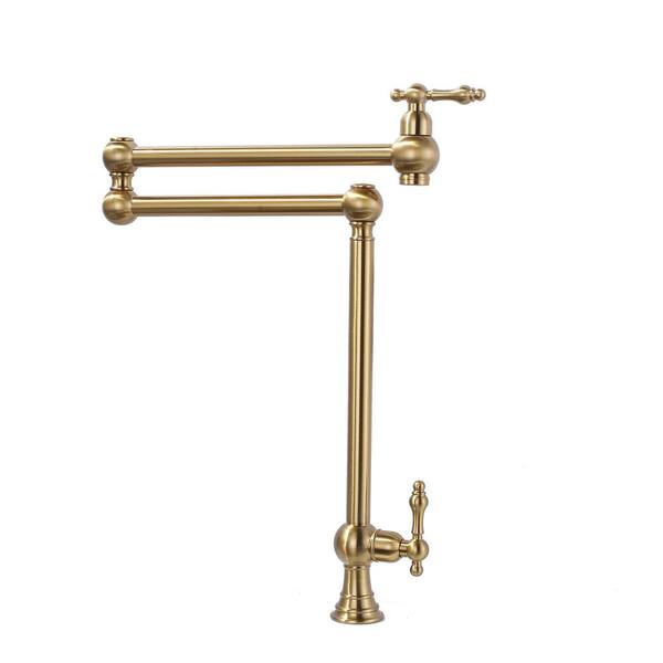 ALEASHA Deck Mounted Pot Filler with Double Handle and 2-Joints in ...