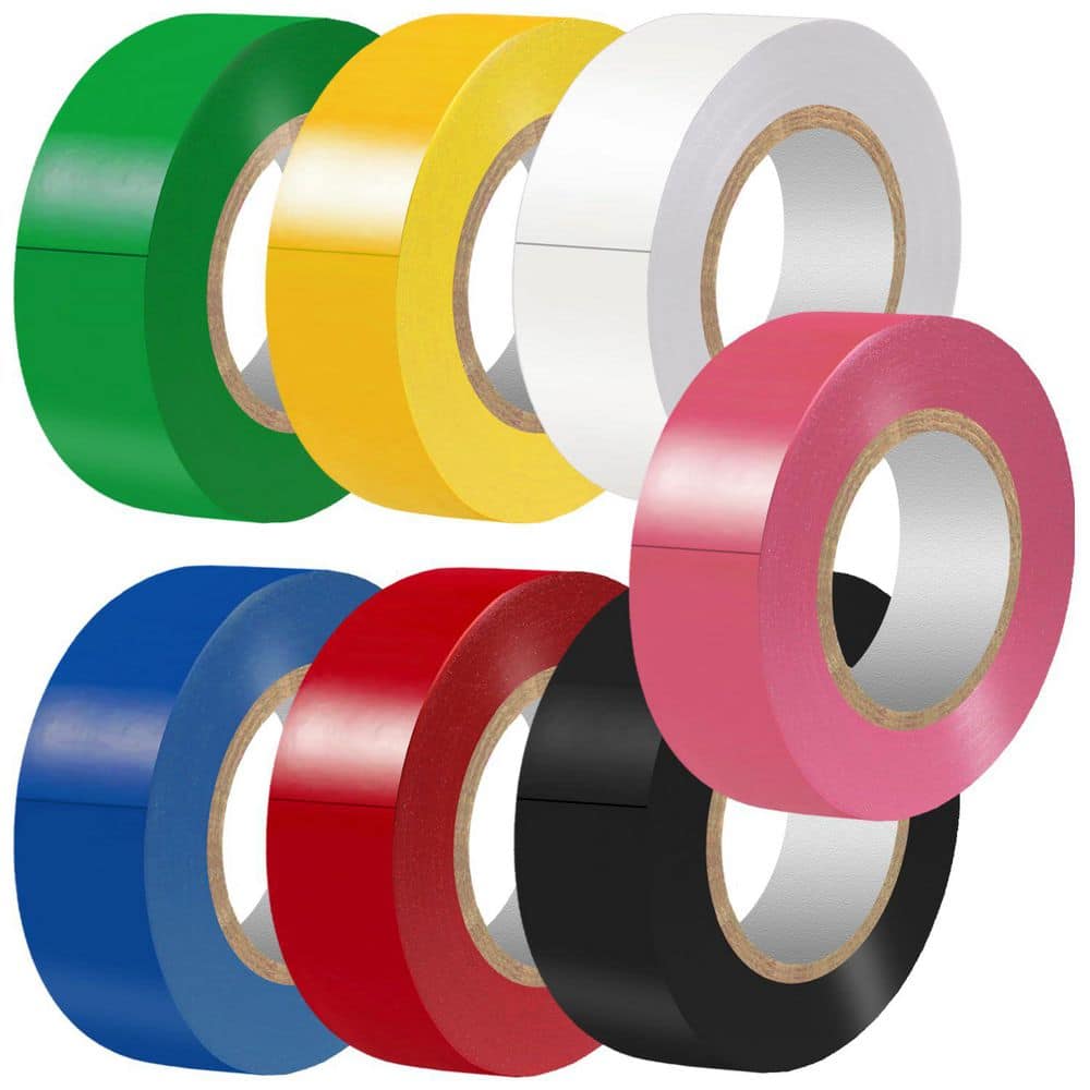 Yichuhaoxi 0.75 in. x 30 ft. Electrical Tape Multi-Colored 7 Rolls ...