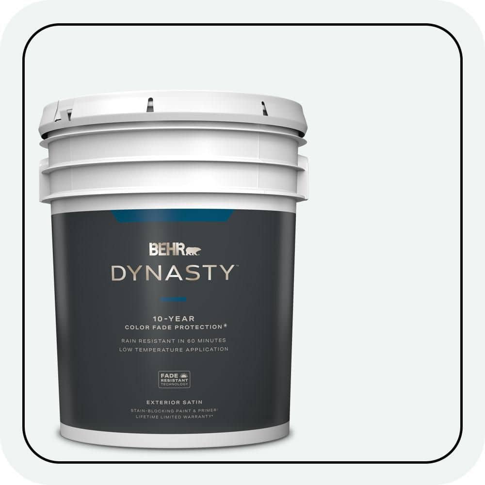 BEHR DYNASTY 5 gal. #BL-W09 Bakery Box Satin Enamel Exterior Stain ...