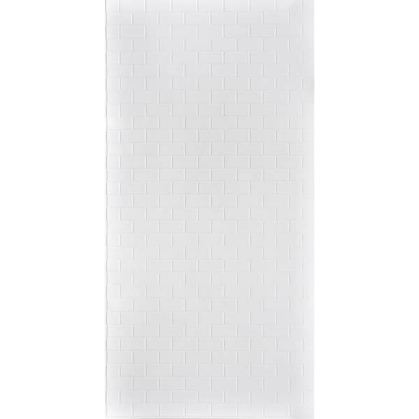 FROM PLAIN TO BEAUTIFUL IN HOURS Subway Tile 4 ft. x 8 ft. Gloss White ...