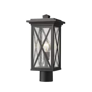 Sheridan 17 in. 1-Light Black Aluminum Hardwired Outdoor Weather ...