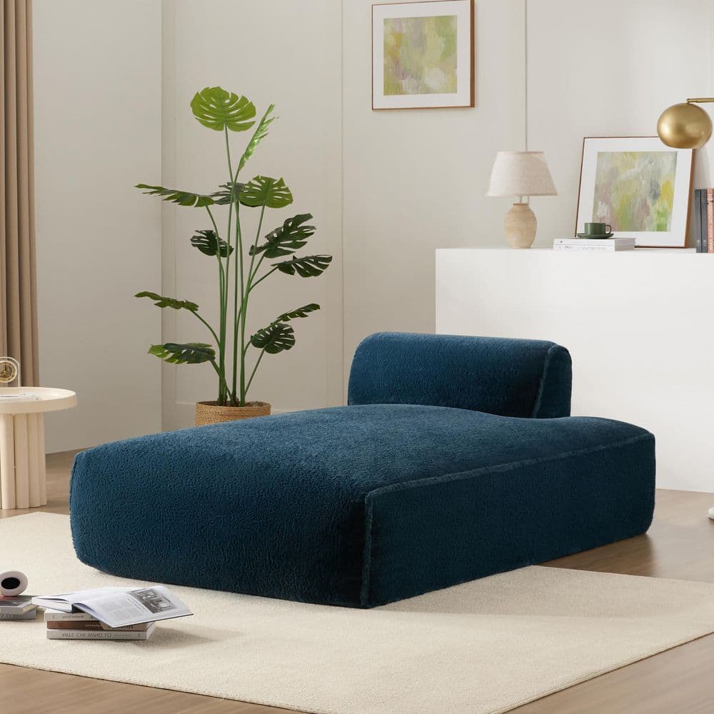 Nestfair 45 in. W Dark Blue Fabric Twin Size Sofa Bed,Compressed and No ...