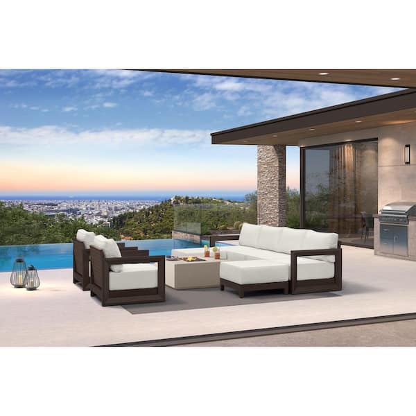 PURPLE LEAF 8 Pieces Patio Conversation Sets All Weather Outdoor Couch ...