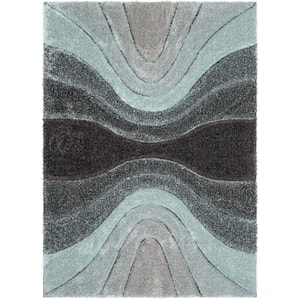 Well Woven San Francisco Luz Modern Geometric Shag Hand-Carved, Blush 7 ...