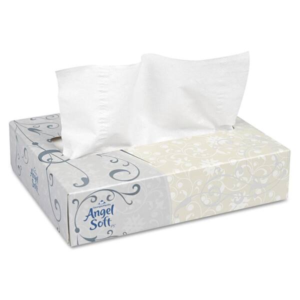 2-Ply White Facial Tissue (50-Sheets/Box, 60-Boxes/Carton) GPC48550 ...
