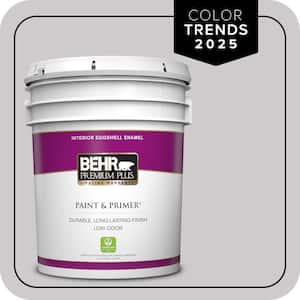 BEHR PREMIUM PLUS 1 gal. #MQ3-28 Rock Crystal Semi-Gloss Enamel Low ...