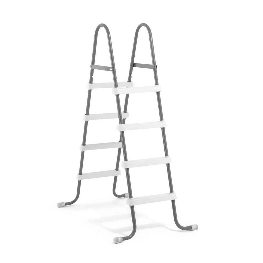 Intex Steel Frame Pool Ladder 4 Steps Height Stainless for Above Ground ...