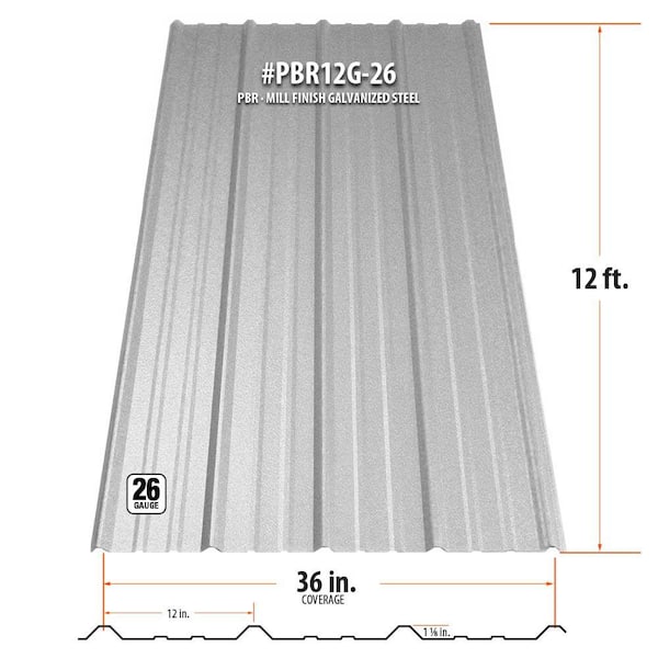Metal Roof Sheets 26 Ga Galvanized PBR Panel Metal Roof Siding