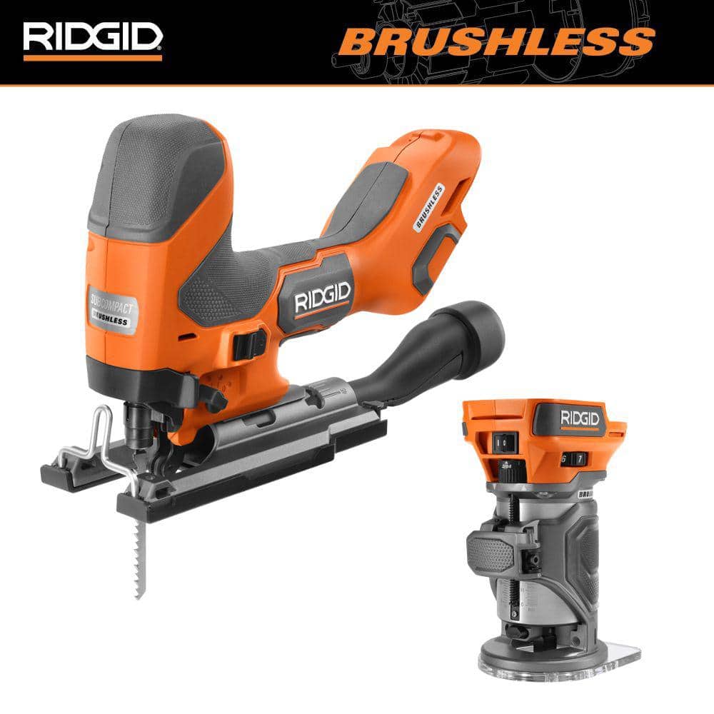 RIDGID 18V Brushless Cordless 2-Tool Combo Kit with SubCompact Barrel ...