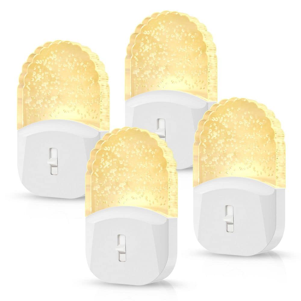 YANSUN Bubble LED Plug-in Night Light, Dimmable 3000K Soft White, Dusk ...