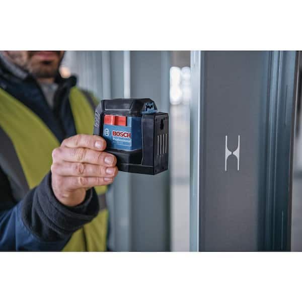 Bosch 65 ft. Dual Power Battery Green Beam Self-Leveling Cross-Line ...