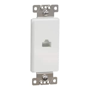 Commercial Electric 1-Gang White Ethernet Plastic Wall Plate DPPSSW-1E ...
