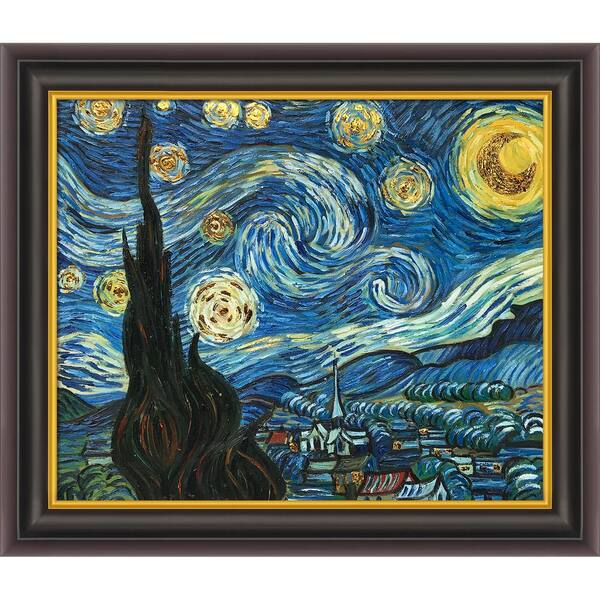 LA PASTICHE Starry Night (Luxury Line) by Vincent Van Gogh Opulent Framed Architecture Oil ...