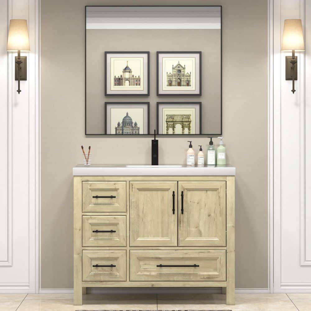 BV Better Vanity VIV 42 in. W x 20 in. D x 35 in. H Single Sink ...
