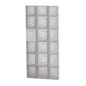 Clearly Secure 21.25 in. x 40.5 in. x 3.125 in. Frameless Ice Pattern ...