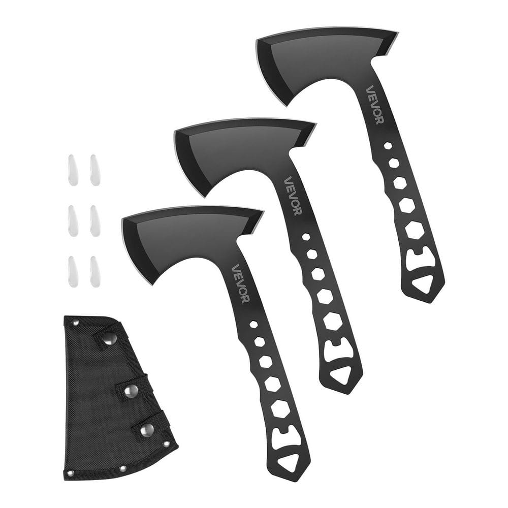 VEVOR Throwing Axes and Tomahawks, 3-Pack Axe Throwing Hatchet Set ...