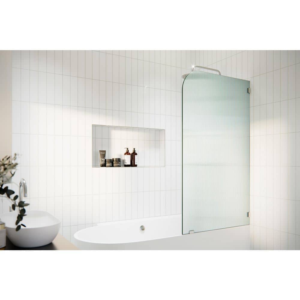 Glass Warehouse Aurora 34 in. W x 58.25 in. H Right-Hand Single Fixed ...