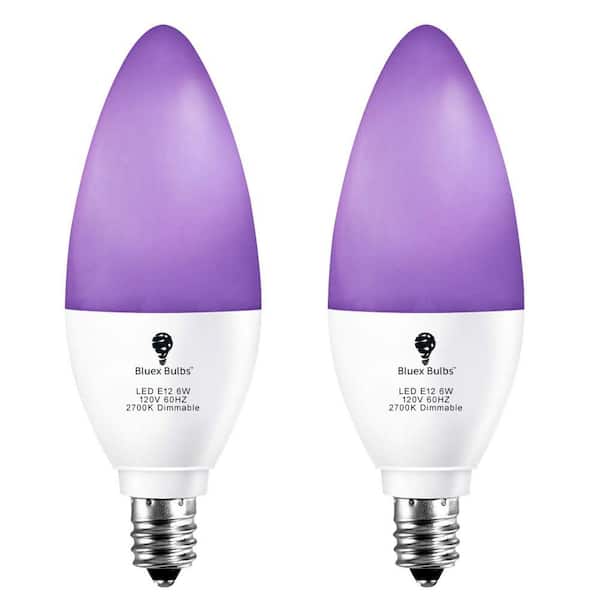 BLUEX BULBS 50-Watt Equivalent B11 Decorative LED Light Bulb in Black ...