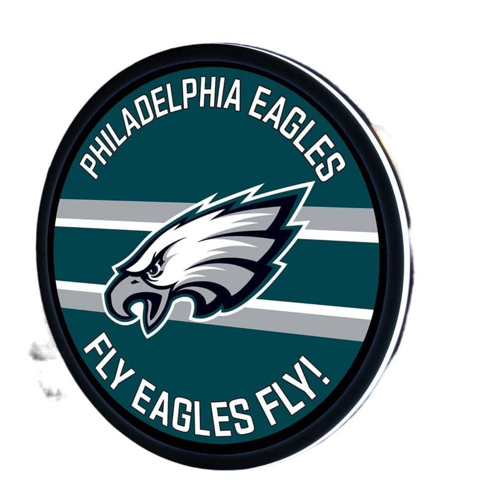 Evergreen Philadelphia Eagles 15 in. Round Plug-in LED Lighted Sign ...