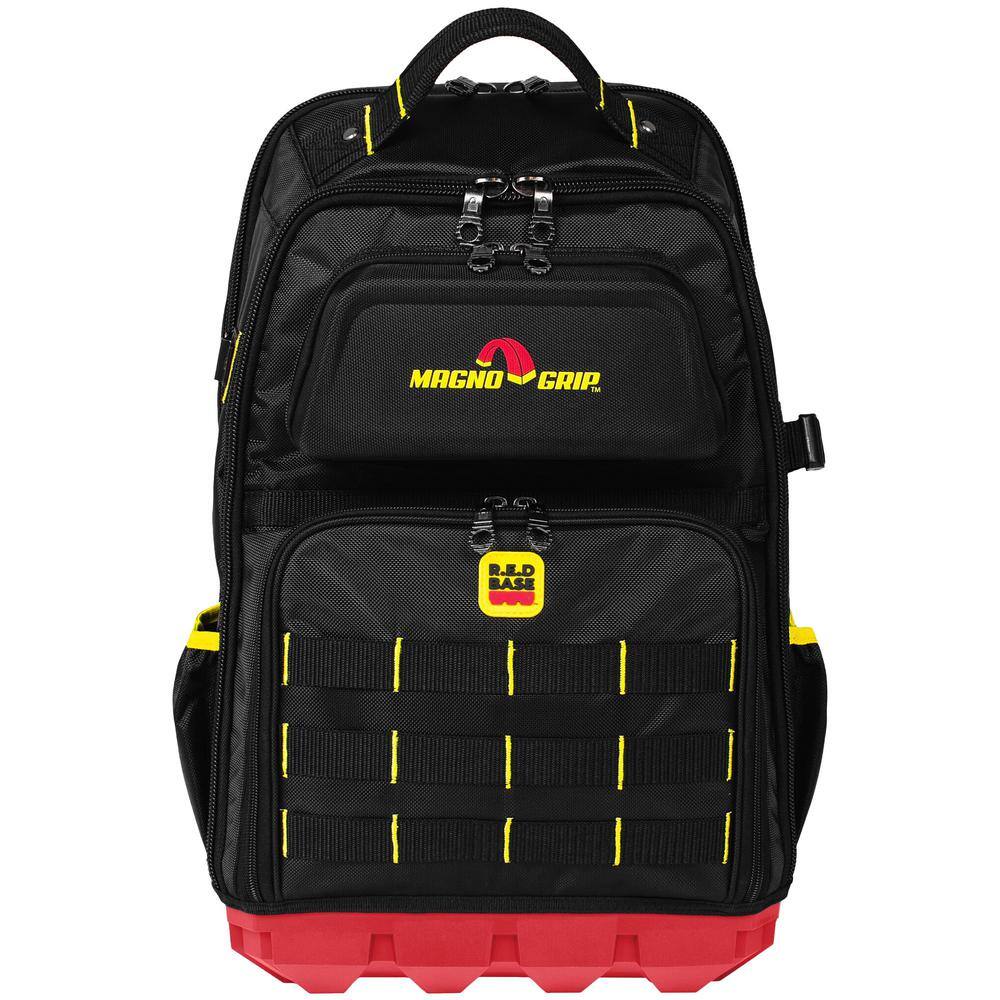 MagnoGrip RED Base Series 13.5 in. 41-Pocket Contractor's Backpack, 7 ...