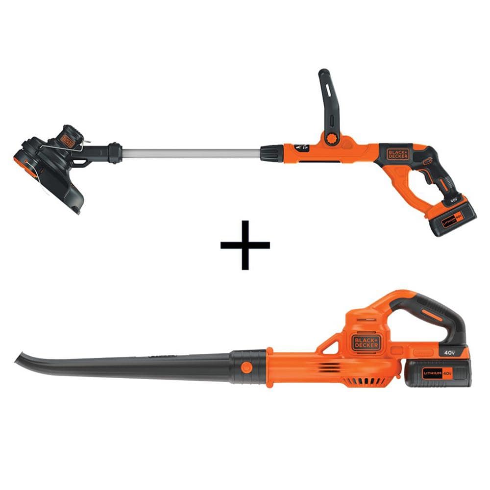 BLACK+DECKER 40V MAX Cordless Battery Power String Timmer Kit and 125 ...