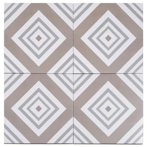ANDOVA Bliss Gothic White/Gray/Black 8 in. x 8 in. Porcelain Matte ...