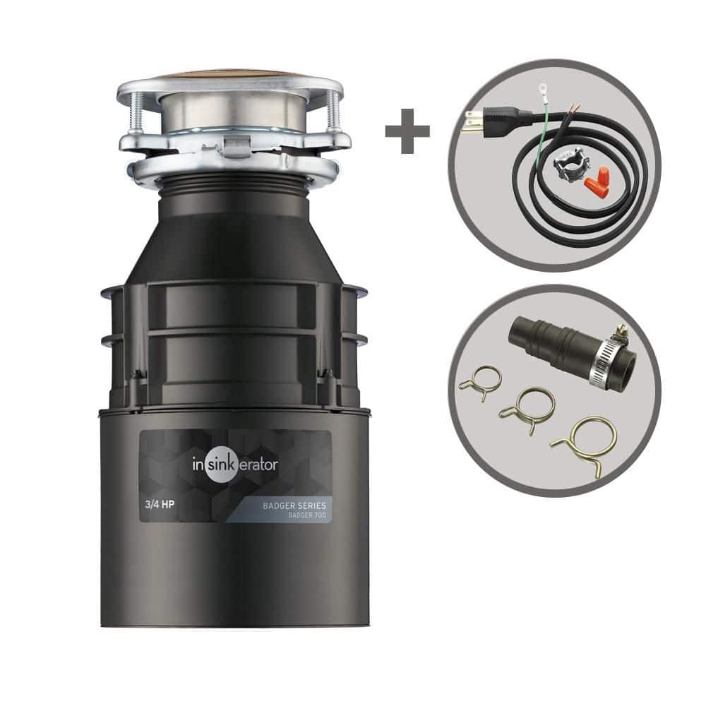 InSinkErator Badger 700, 3/4 HP Continuous Feed Kitchen Garbage ...