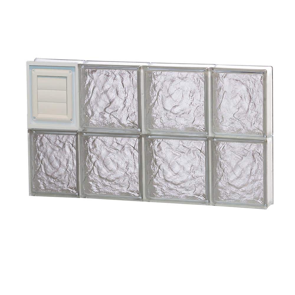 Clearly Secure 27 in. x 15.5 in. x 3.125 in. Frameless Ice Pattern ...