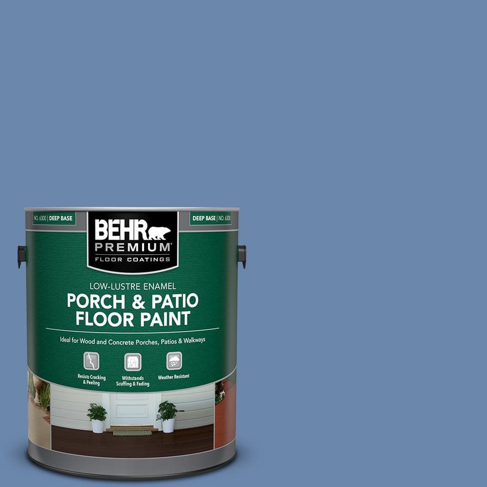 BEHR PREMIUM 1 gal. #M530-5 Cowgirl Blue Low-Lustre Enamel Interior ...