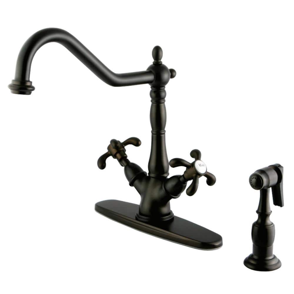 Kingston Brass French Country 2-Handle Standard Kitchen Faucet with ...