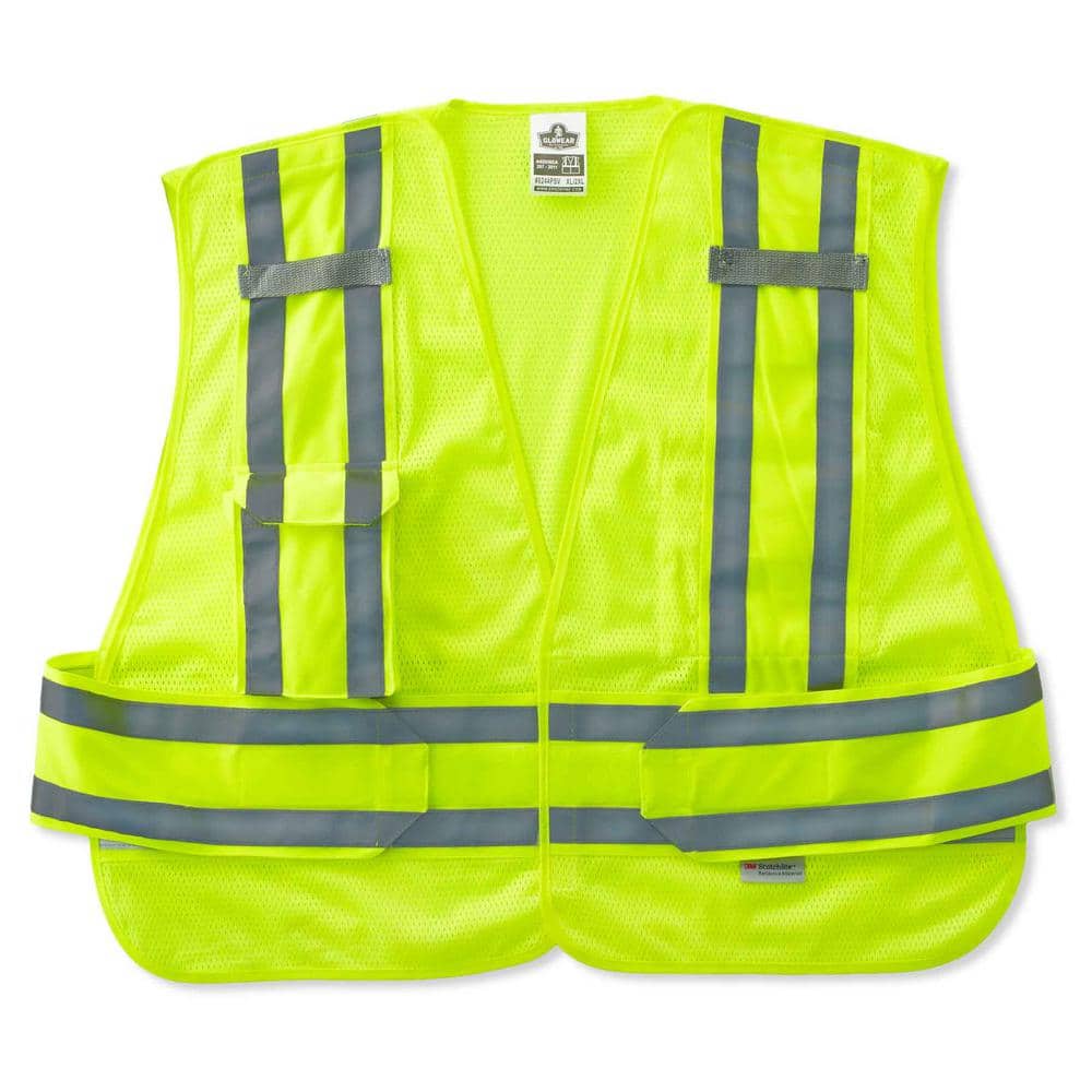Ergodyne GLoWEAR 3X-Large+ Lime Hi-Vis Type P Class 2 Expandable Public ...