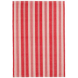 Home Conservatory Ticking Stripe Handwoven Indoor/Outdoor Black 4 ft. x ...