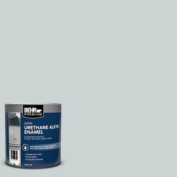 BEHR PREMIUM 1 qt. #N490-1 Absolute Zero Satin Enamel Urethane Alkyd ... BEHR PREMIUM 1 qt. #N490-1 Absolute Zero Satin Enamel Urethane Alkyd ...