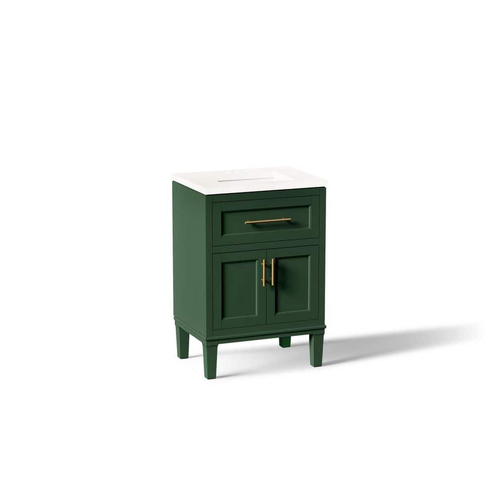 KOHLER Chesil 24 in. Single Sink Freestanding Emerald Green Bath Vanity ...