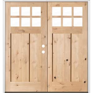 Krosswood Doors 72 in. x 80 in. Craftsman Knotty Alder Right-Hand ...
