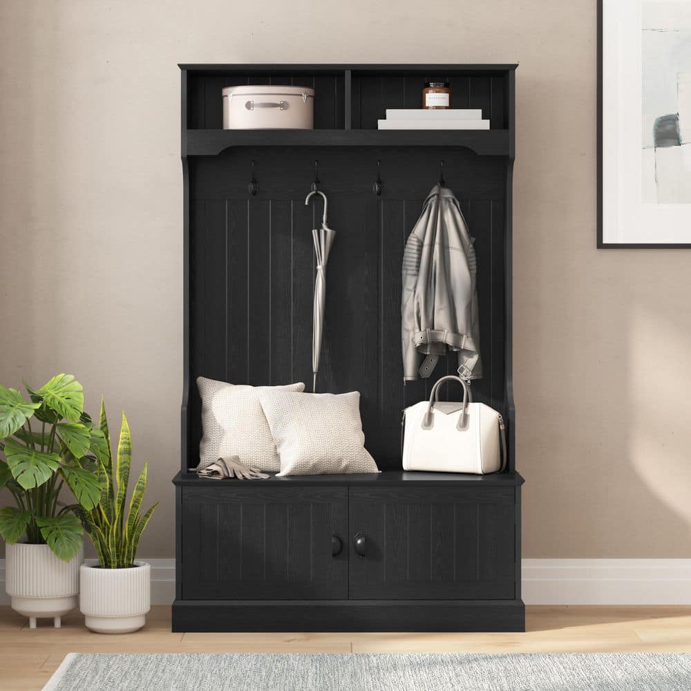 TAYLOR + LOGAN Black Hall Tree HA-528168-TAYLH - The Home Depot