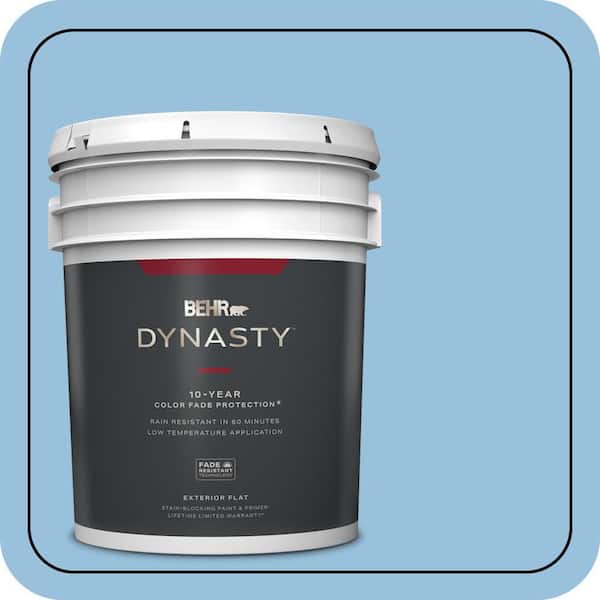 BEHR DYNASTY 5 gal. #M520-3 Charismatic Sky Flat Exterior Stain ...