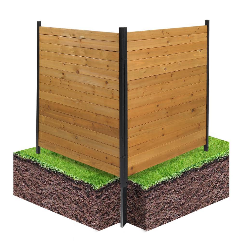 Karl home 42 in. Wood Garden Privacy Fence for Outdoor Trash Can Pool ...