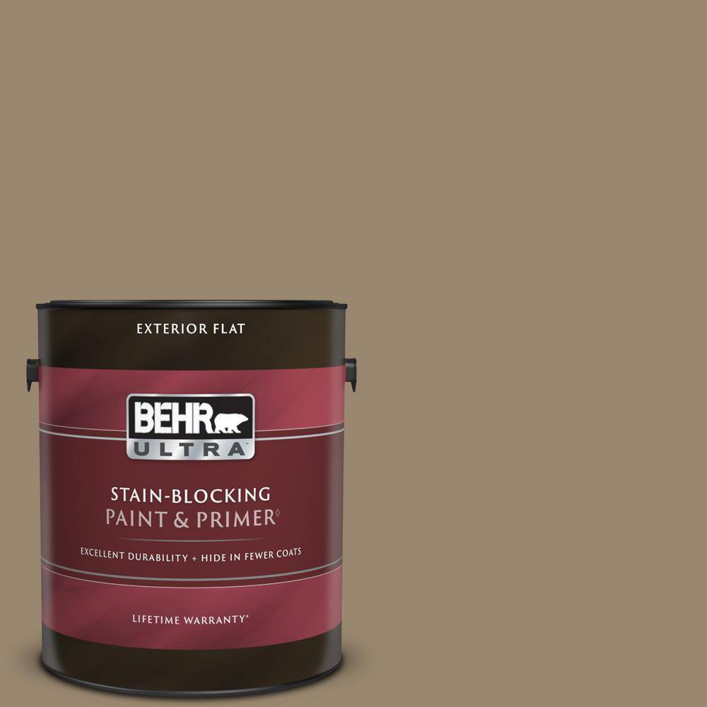 BEHR ULTRA 1 gal. #710D-5 Mississippi Mud Flat Exterior Paint & Primer ...