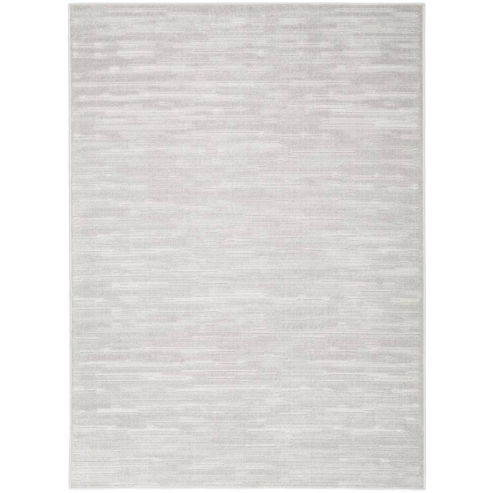 Nourison Casual Light Grey 7 ft. x 9 ft. Abstract Contemporary Area Rug ...