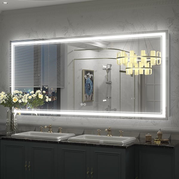 Apmir 60 in. W x 28 in. H Rectangular Frameless 192 LEDs/m Front ...