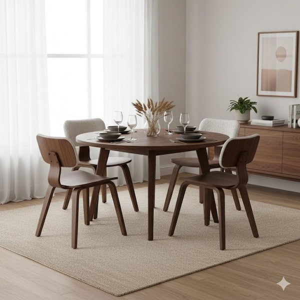 HOME IMPORTS EMPORIUM Natural Linen Side Chair Set of 2 with Compact ...