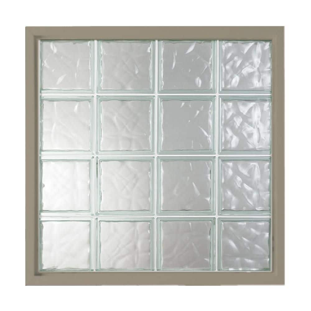 Hy-Lite 31.5 in. x 24 in. Fixed Driftwood Vinyl Nail Fin Frame Glass ...